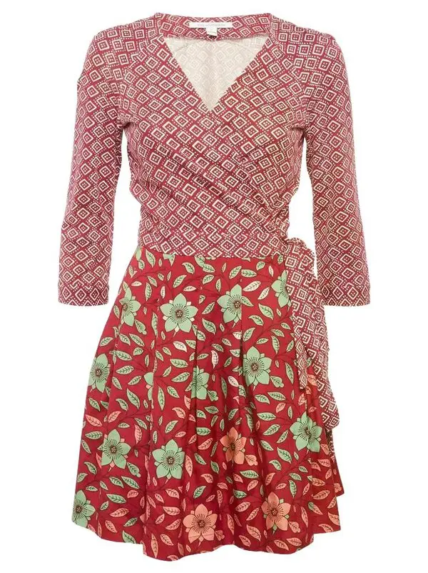 Diane Von Furstenberg Jewel Wrap Dress - Red