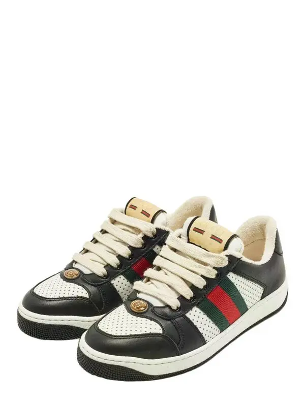 Gucci Screener Perforated Sneakers - Black