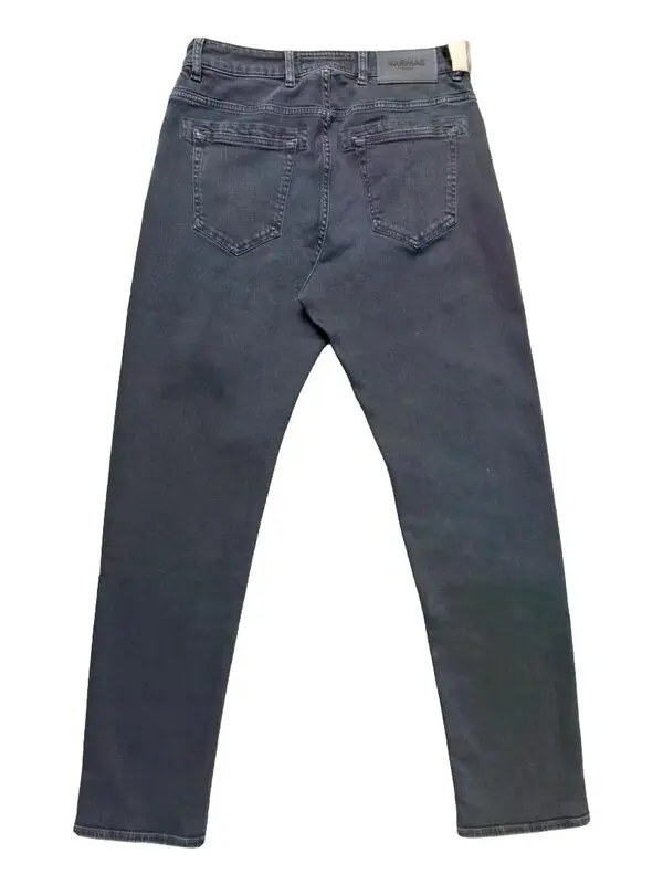 BARMAS Cotton Slim-fit Tapered-leg Jeans - Grey
