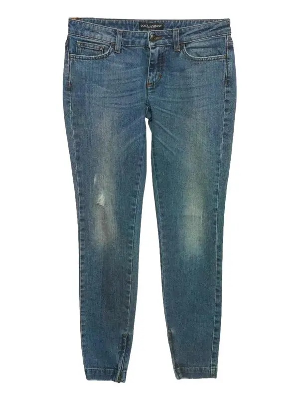 Dolce & Gabbana Wash Distressed Jeans - Blue