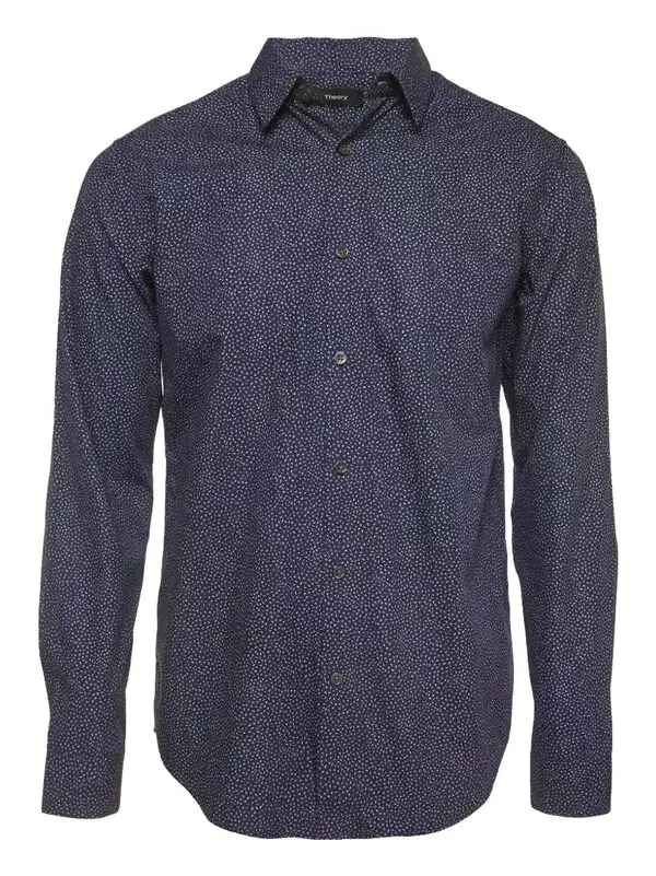 424 Irving Speck-print Shirt - Blue