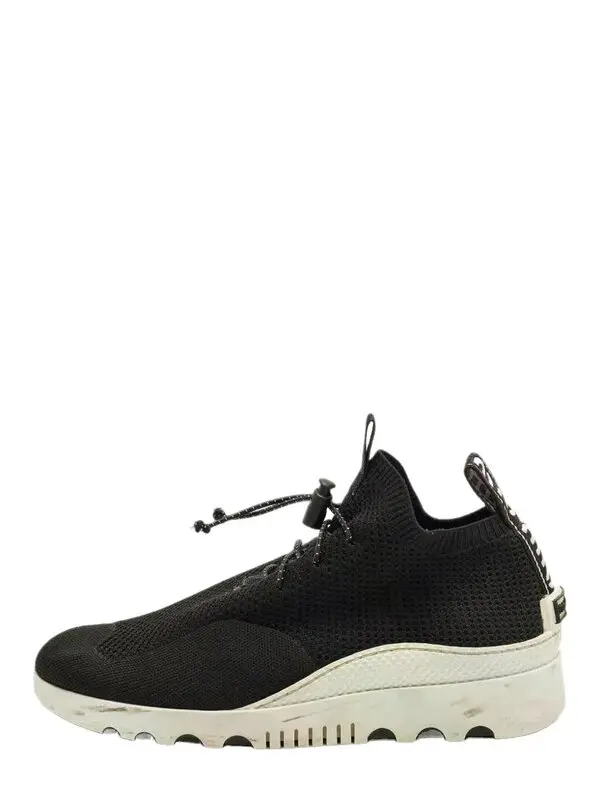 Miu Miu Knit Low-top Sneakers - Black