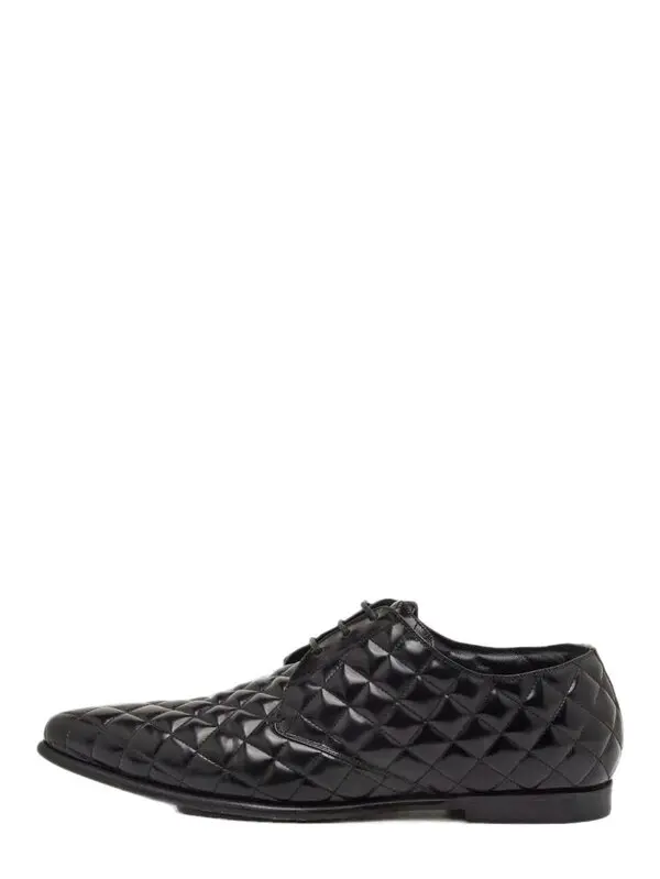 Dolce & Gabbana Quilted Leather Derby Shoes - Black