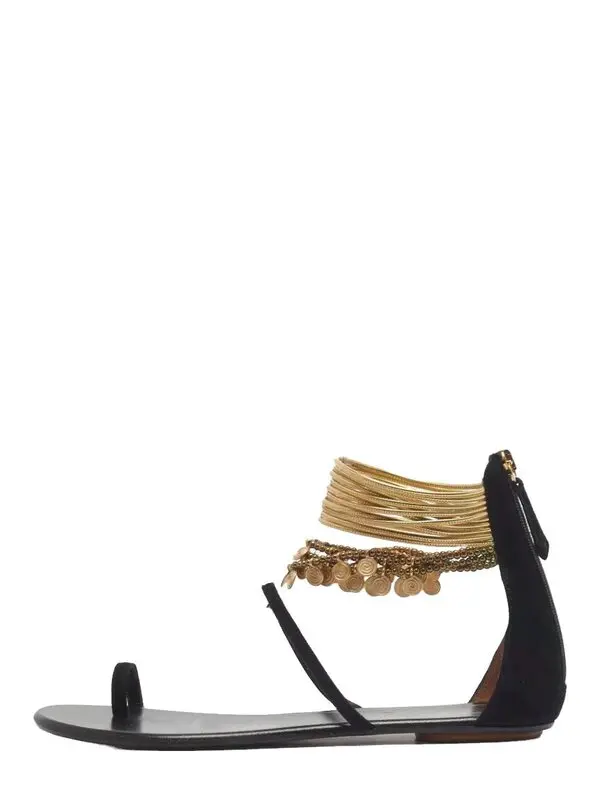 AQUAZZURA Queen Of The Desert" Sandals With Embellishments - Black