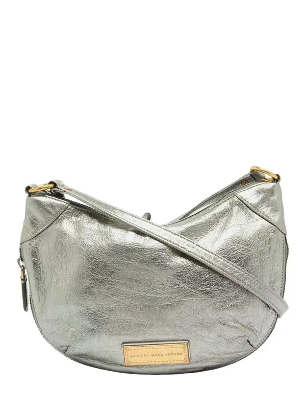 Marc Jacobs Washed Up Leather Crossbody Bag - Silver