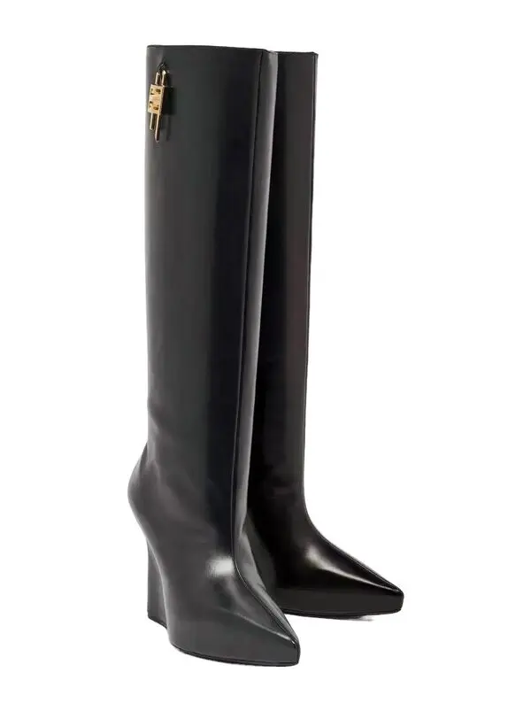 Givenchy Shark Lock Wedge Boots - Black