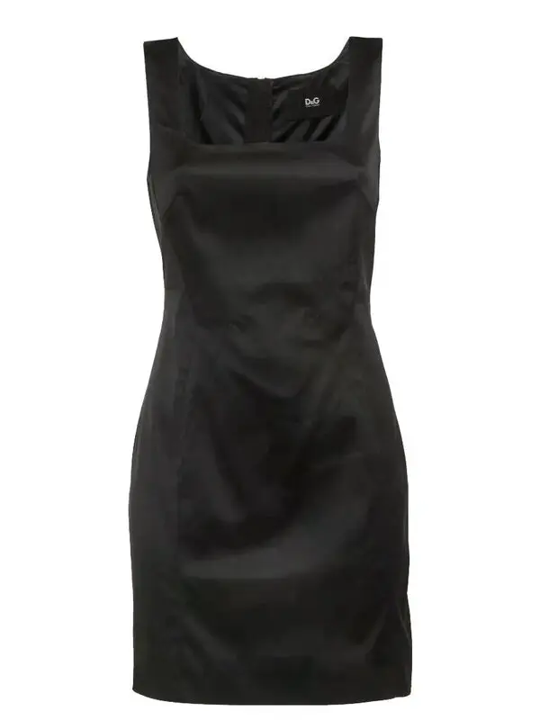 Dolce & Gabbana Square Neck Mini Dress - Black