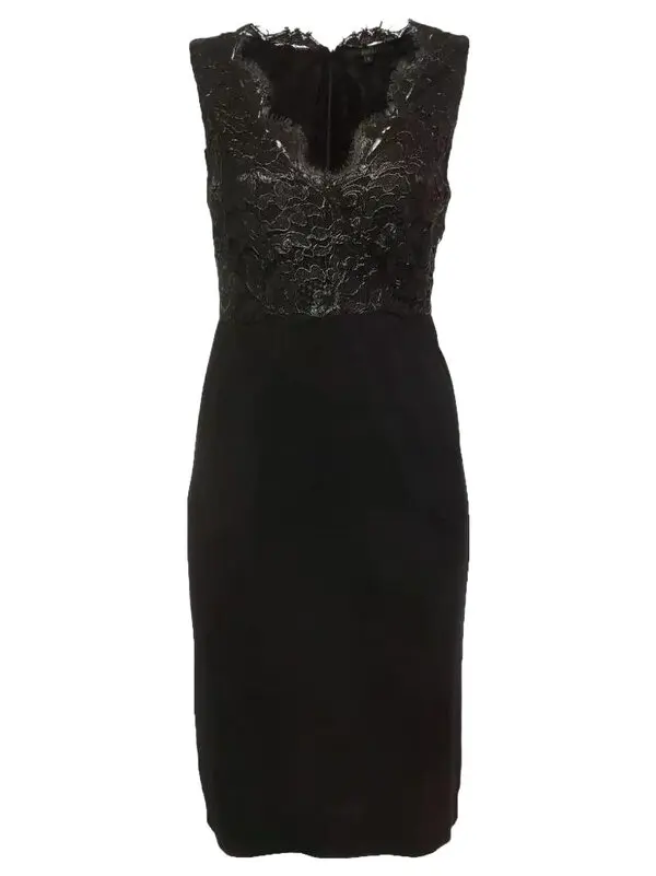 Gucci Lace-panel Jersey Mini Dress - Black
