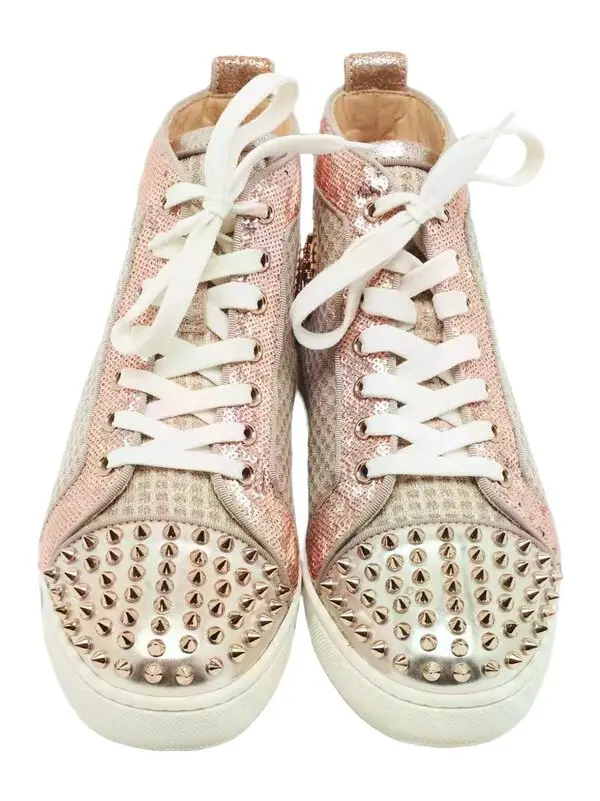 CHRISTIAN LOUBOUTIN Orlato Sequin Sneakers - Silver