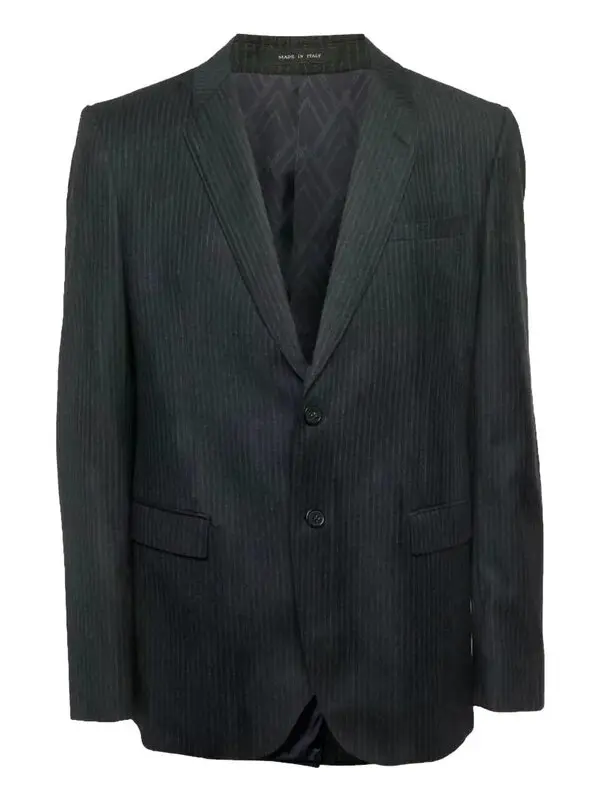 Emporio Armani Pinstripe-print Blazer - Grey