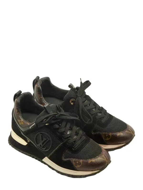 LOUIS VUITTON Run Away Monogram Sneakers - Black