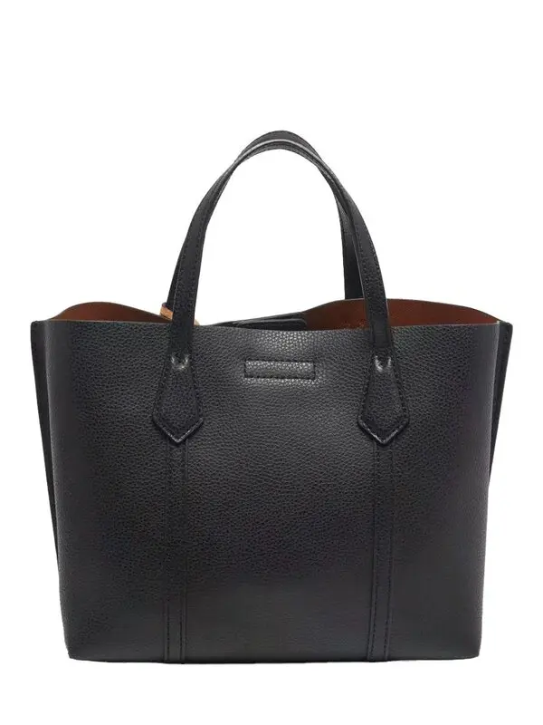 Tory Burch Perry Leather Tote Bag - Black