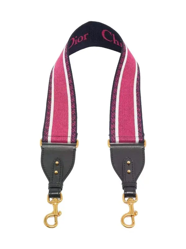 Dior Logo Embroidered Shoulder Strap - Blue