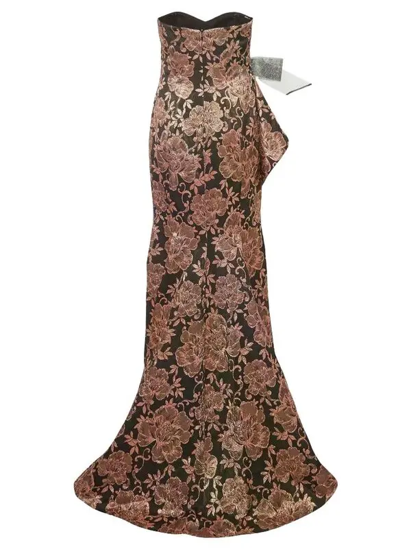 Badgley Mischka Embellished Maxi Gown - Black