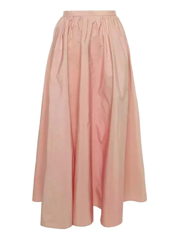 Red Valentino Gathered Crepe Maxi Skirt - Pink