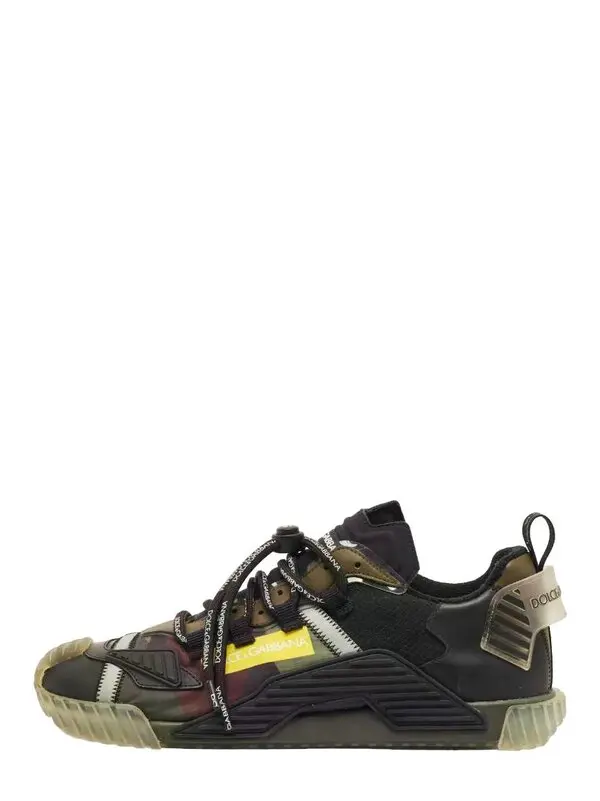 Dolce & Gabbana Camouflage Print Lace-up Sneakers - Black