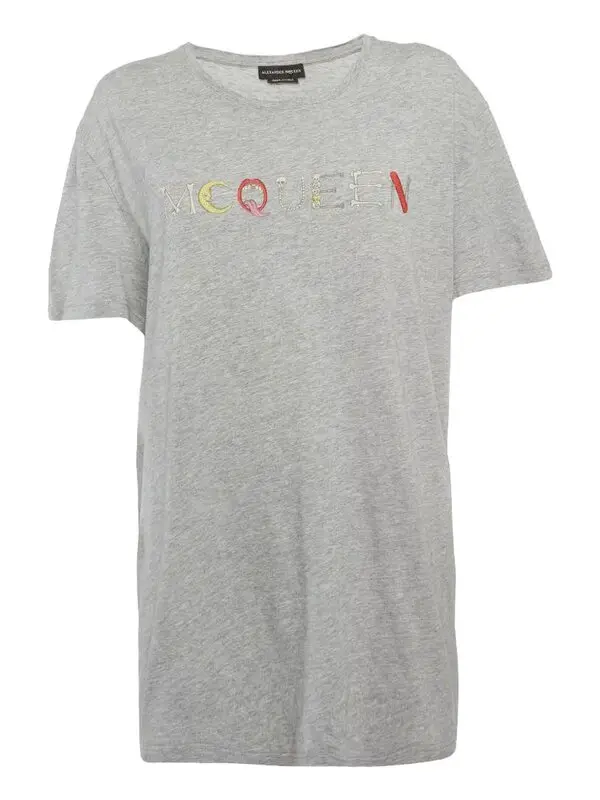 Alexander McQueen Graphic Print T-shirt - Grey