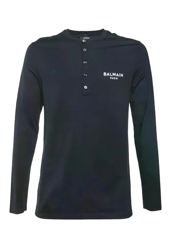 Balmain Embroidered Logo T-shirt - Black