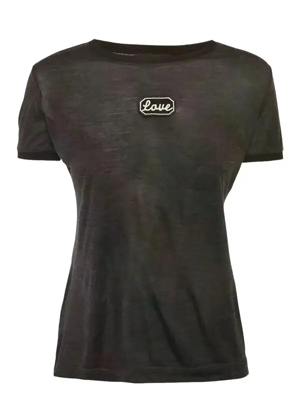 Dolce & Gabbana Appliqué Jersey T-shirt - Grey