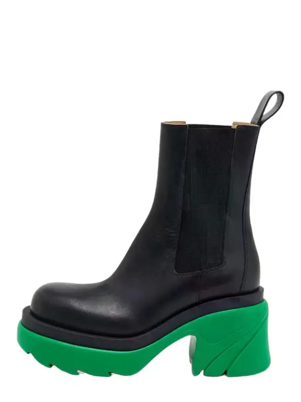 Bottega Veneta Flash Platform Chelsea Boots - Black
