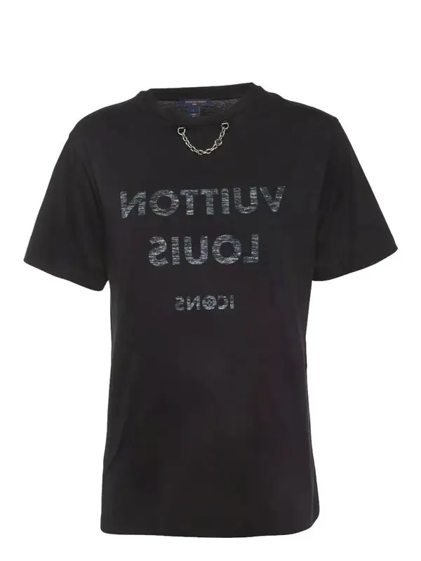 LOUIS VUITTON Chain-link Crewneck T-shirt - Black