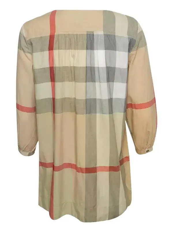 Burberry Check Pattern Zip-front Tunic - Neutrals