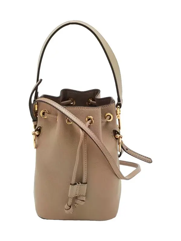 Fendi Mon Tresor Drawstring Bucket Bag - Grey