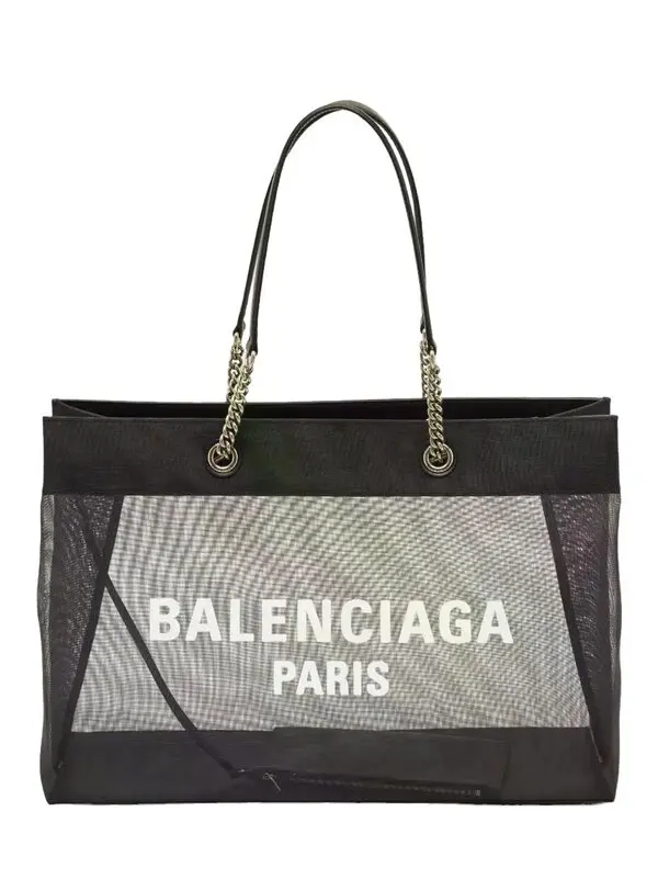 Balenciaga Large Duty Free Mesh Tote Bag - Black