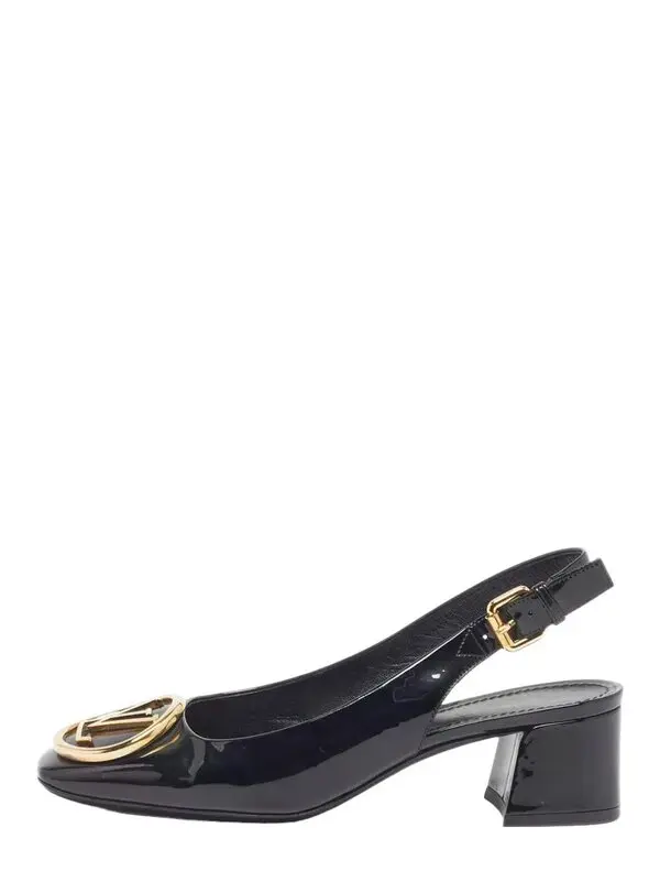 LOUIS VUITTON Madeleine Slingback Heeled Pumps - Black