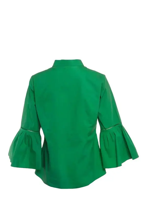 Carolina Herrera Flared Sleeve Blouse - Green