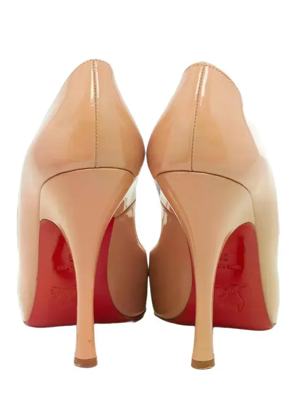 CHRISTIAN LOUBOUTIN Maryl Peep-toe Pumps - Neutrals