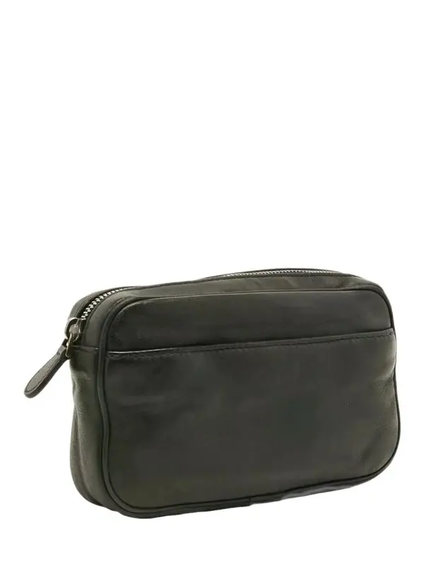 Bottega Veneta Convertible Leather Clutch - Black