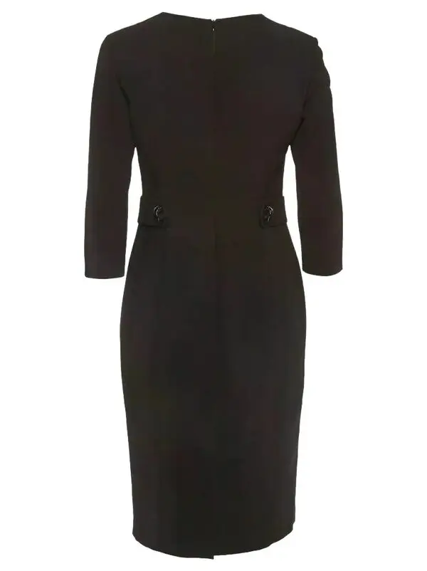 Emporio Armani V-neck Midi Dress - Black
