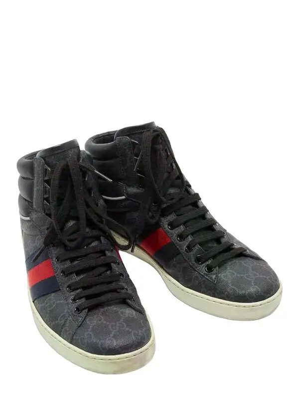 Gucci Ace Gg High-top Sneakers - Black