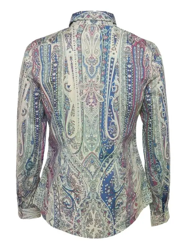 Etro Paisley Print Long Sleeve Shirt - White