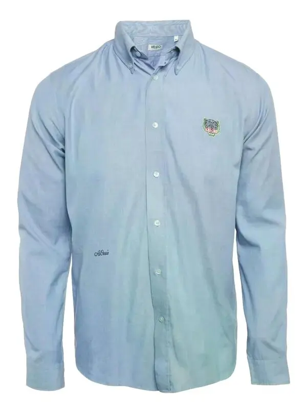 Kenzo Cotton Button-down Shirt - Blue