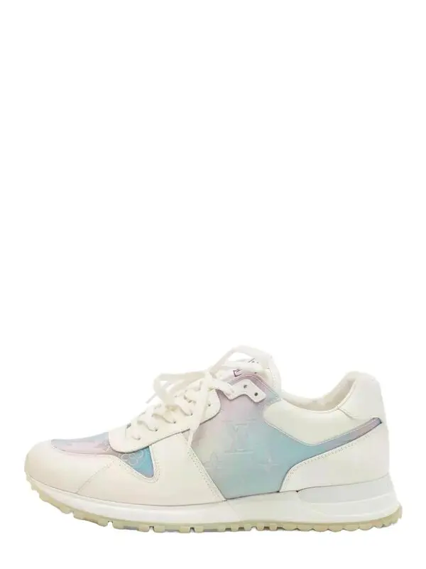LOUIS VUITTON Run Away Iridescent Monogram Sneakers - White
