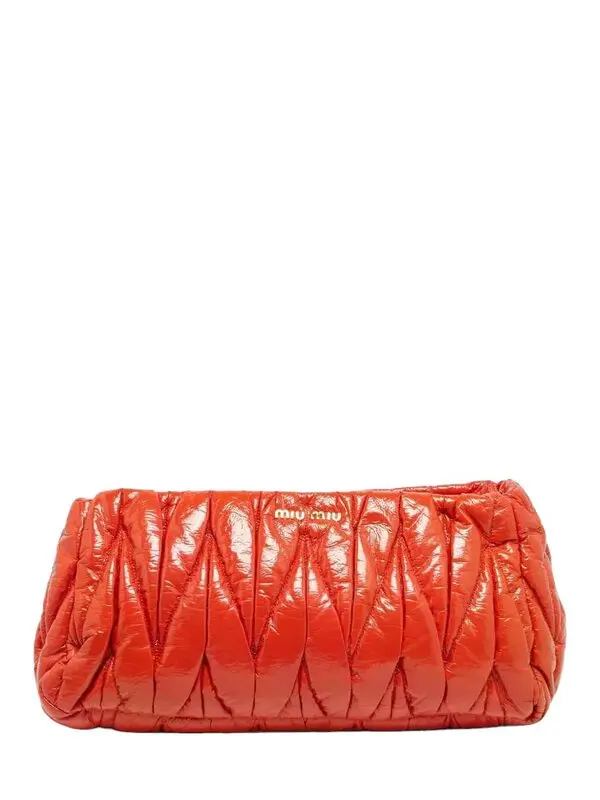 Miu Miu Matelassé Clutch Bag - Orange