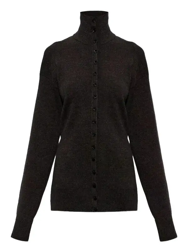 LEMAIRE Button-up Wool Cardigan - Brown