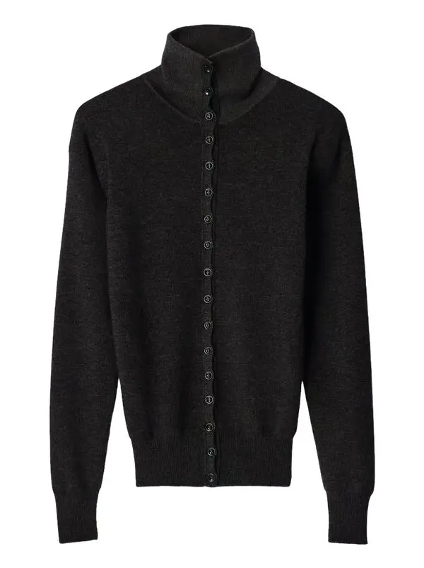 LEMAIRE Button-up Wool Cardigan - Brown