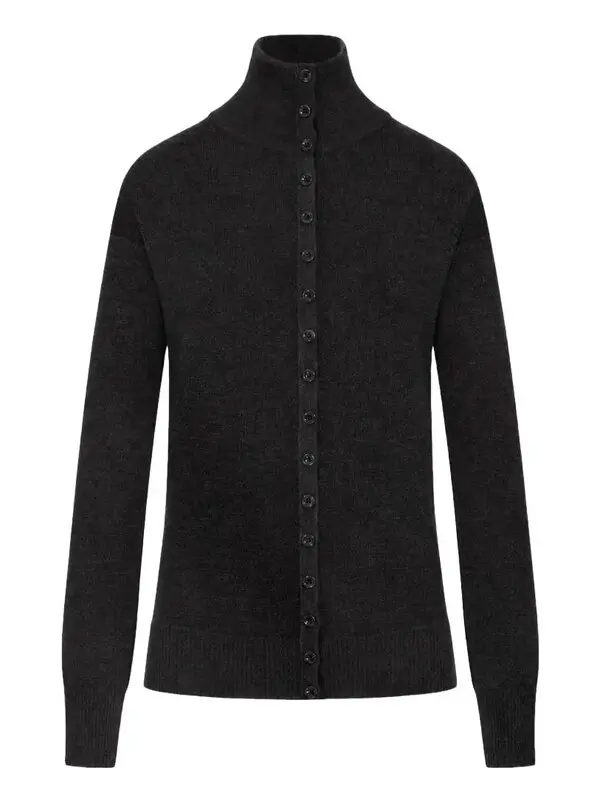LEMAIRE Button-up Wool Cardigan - Brown