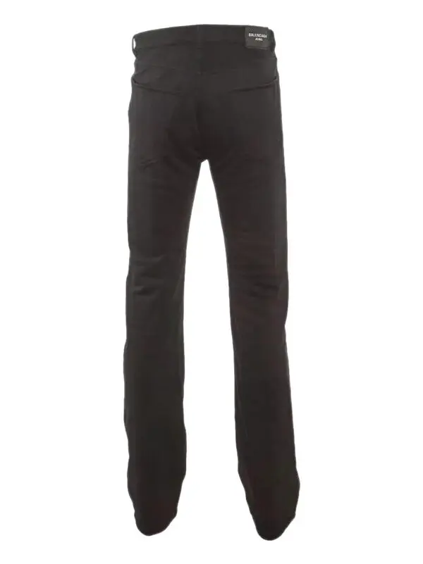 Balenciaga Logo Patch Five-pocket Trousers - Black