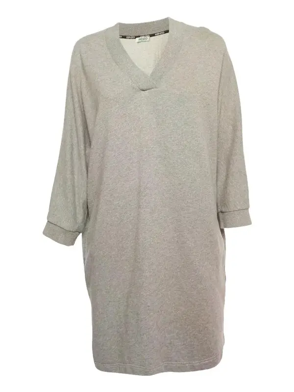 Kenzo V-neck Long-sleeve Dress - Grey