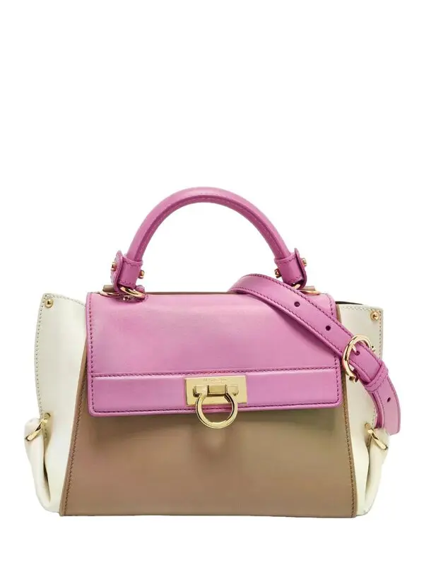 FERRAGAMO Small Sofia Shoulder Bag - Neutrals