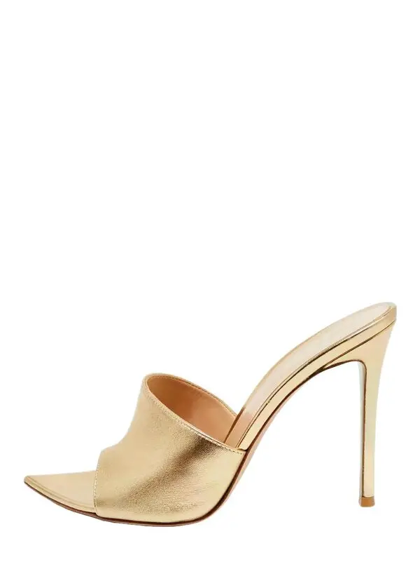 GIANVITO ROSSI Elle Heeled Sandals - Gold