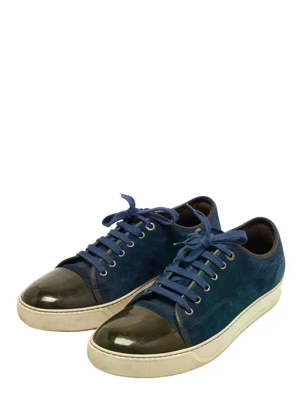 LANVIN Suede Lace-up Sneakers - Blue