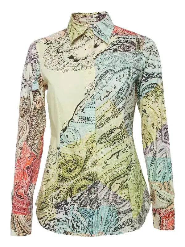 Etro Paisley Print Long Sleeve Shirt - Neutrals