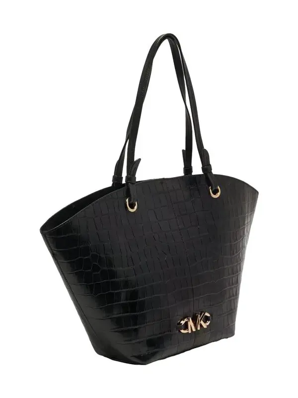 Michael Kors Izzy Croc-embossed Tote Bag - Black