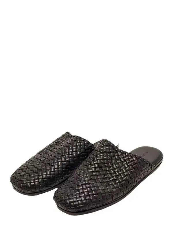 Bottega Veneta Intrecciato Leather Mules - Black
