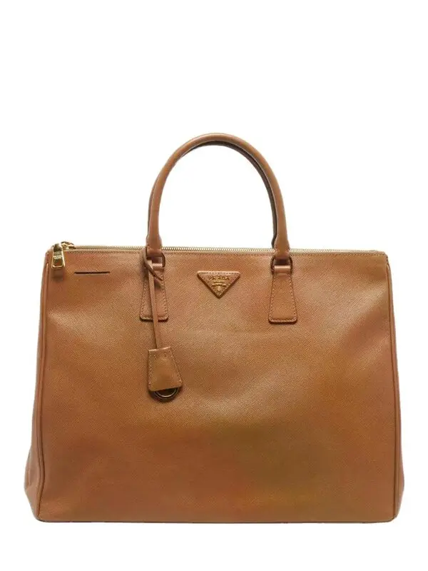 Prada Executive Double Zip Tote Bag - Brown